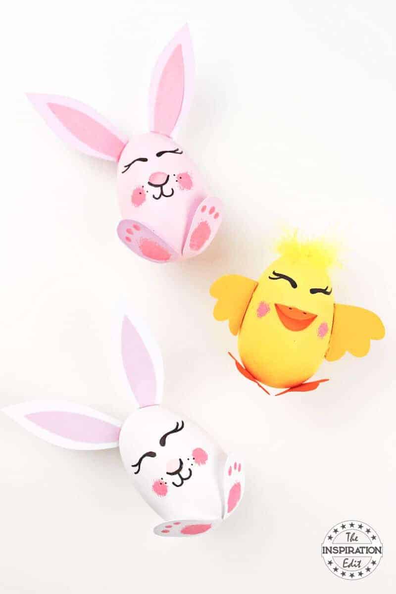 DIY Rabbit And Chick Easter Eggs · The Inspiration Edit