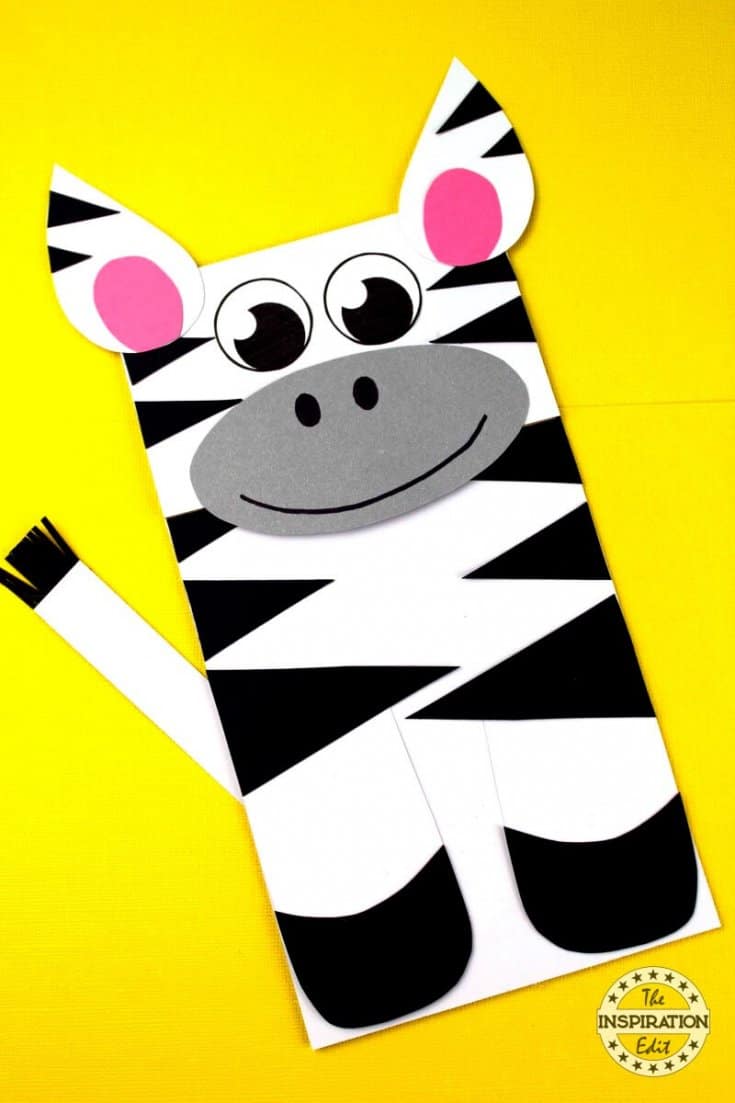 Paper Bag Zebra Craft Preschool Kids Will Love · The Inspiration Edit
