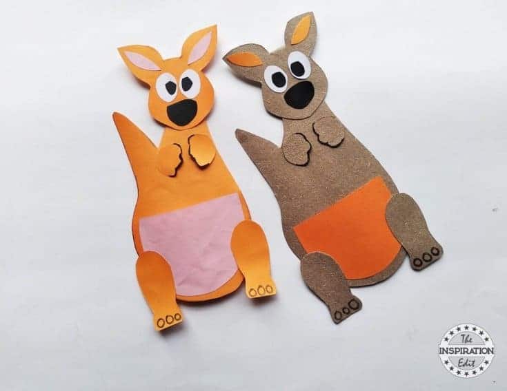 Kids Paper Kangaroo Craft Activity · The Inspiration Edit