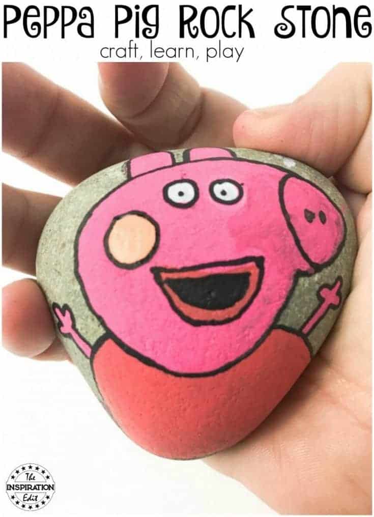 How To Paint Pepper Pig On A Rock · The Inspiration Edit