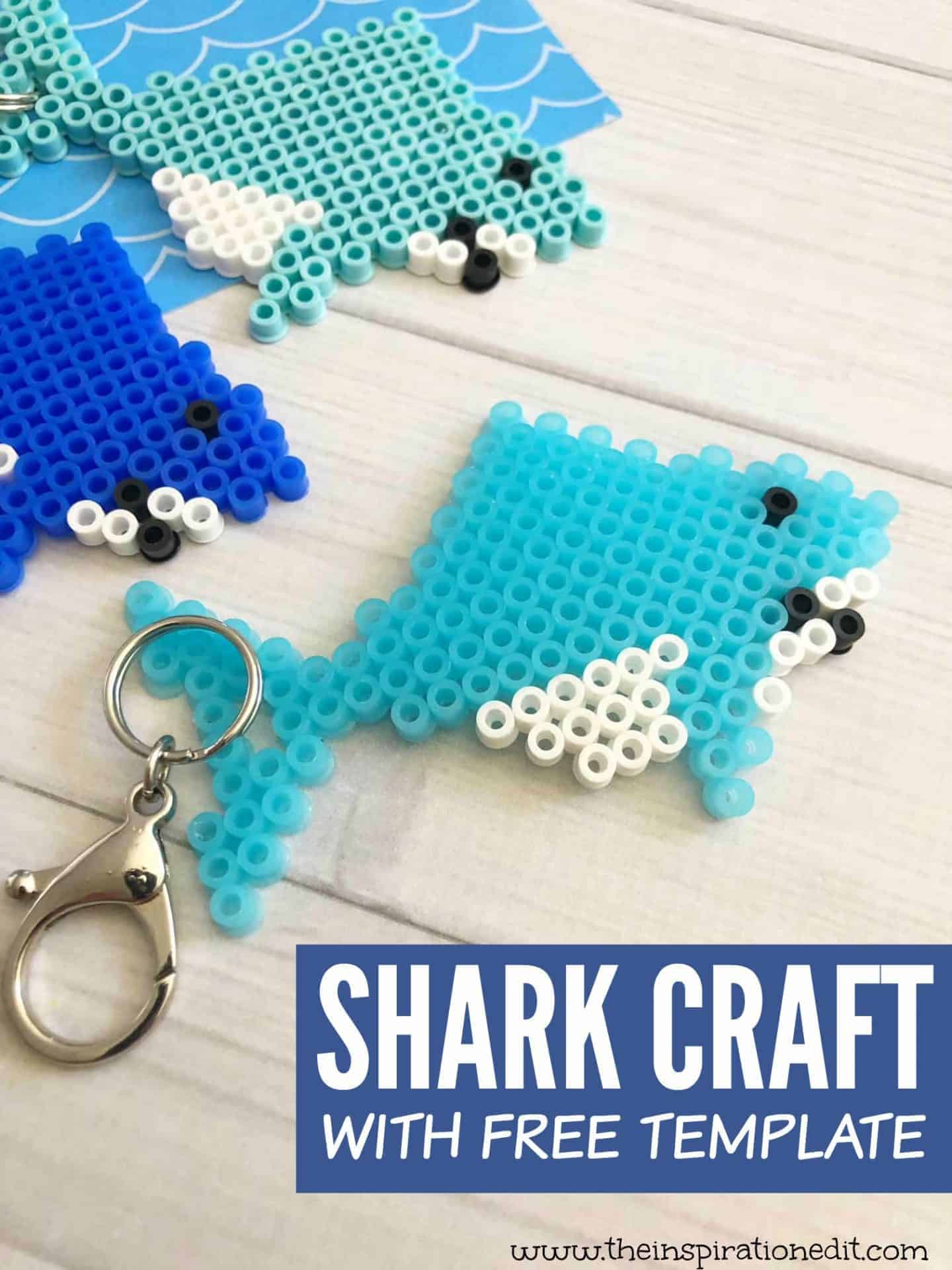Hama Bead Patterns: DIY Shark Keychain · The Inspiration Edit