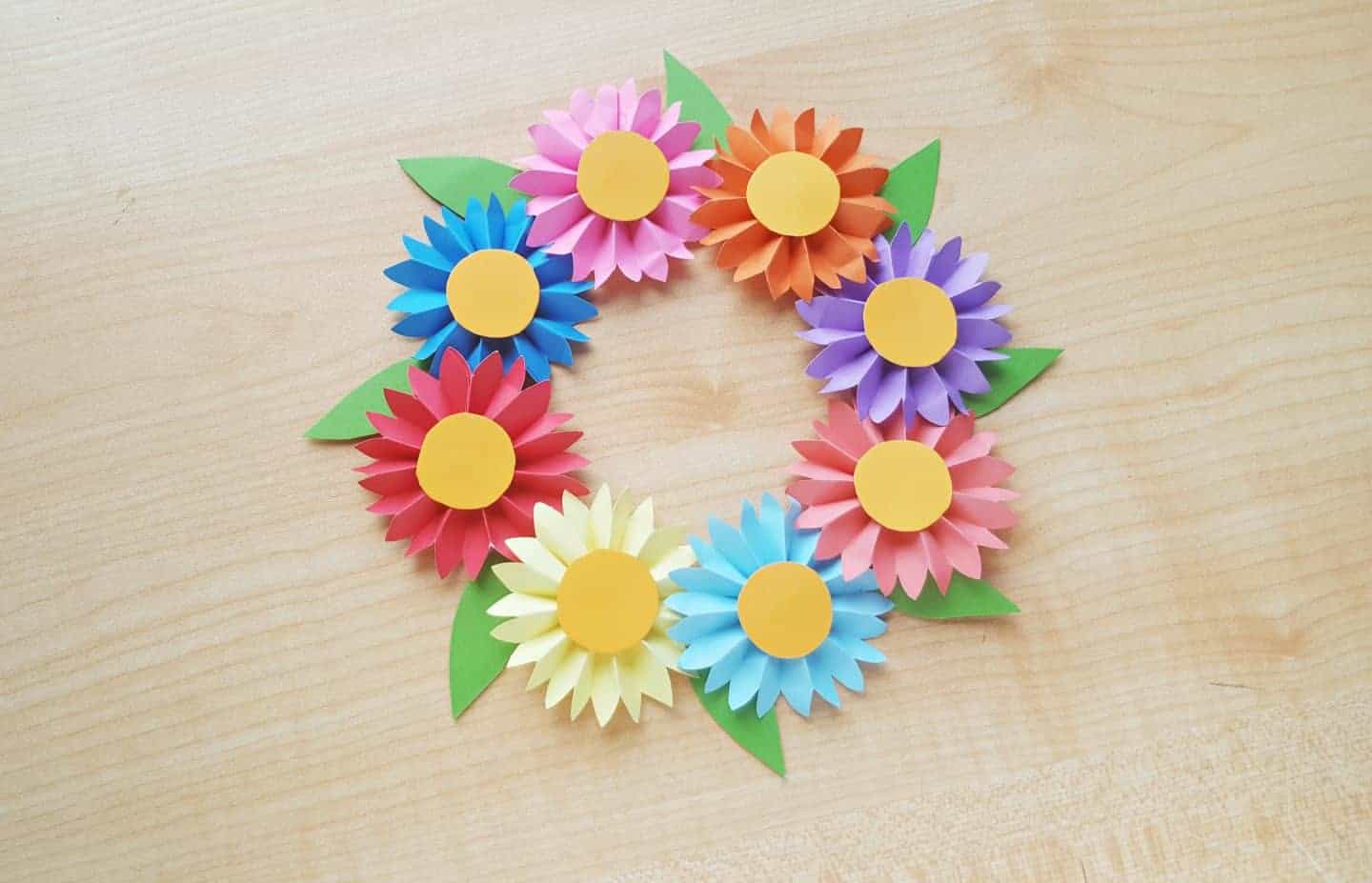 DIY Spring Flower Craft Wreath · The Inspiration Edit