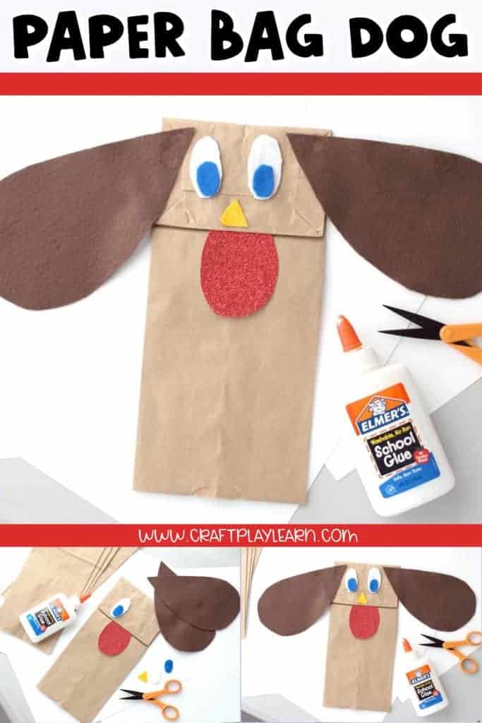 Paper Bag Dog Puppet Craft for Kids - The Inspiration Edit