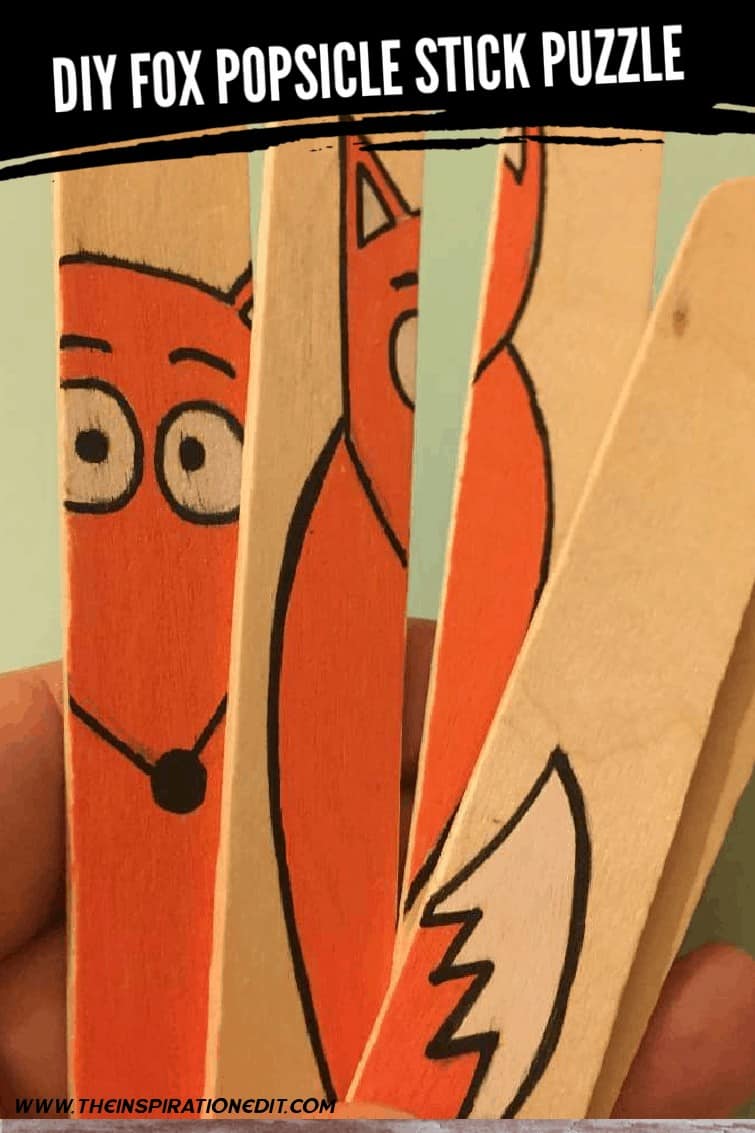 Popsicle Stick Fox Craft for Kids - The Inspiration Edit
