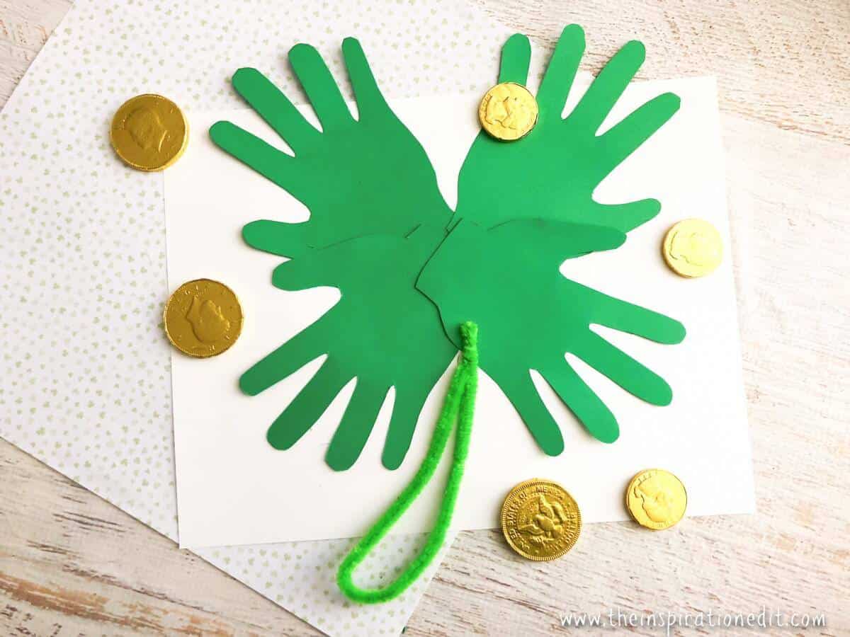 Children's Hand Shamrock Craft · The Inspiration Edit
