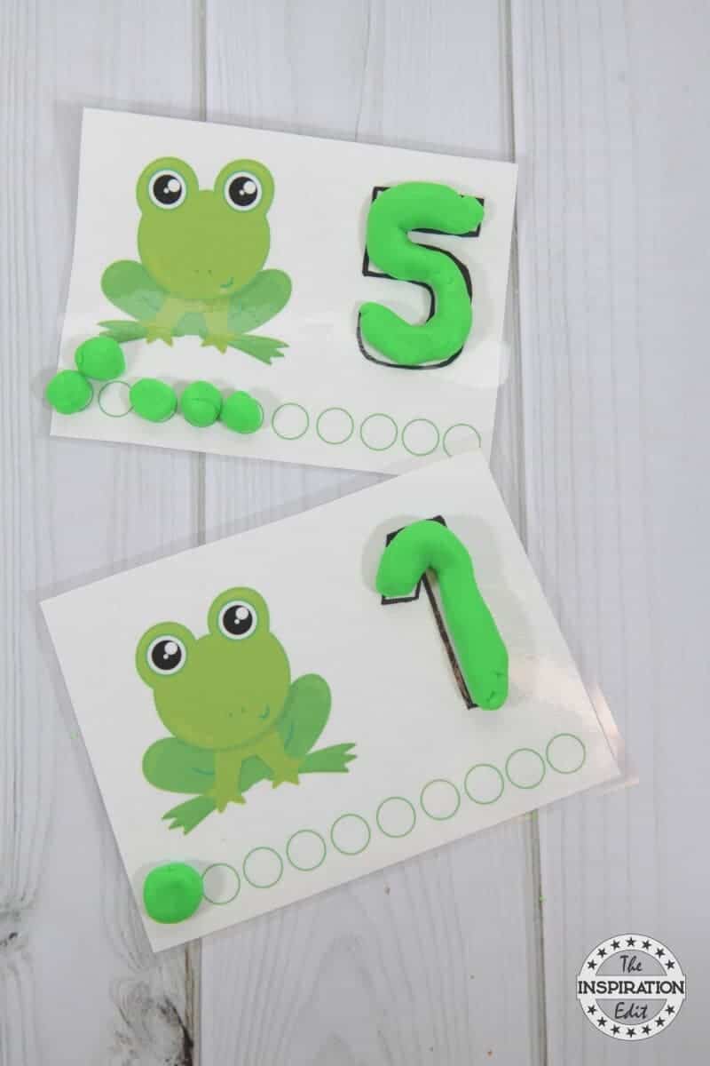 Fantastic Frog Counting Mats With Free Printable - The Inspiration Edit