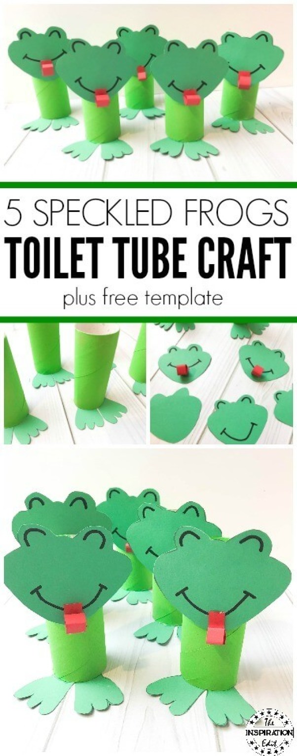 Super Cute Toilet Tube Frog Craft for Kids - The Inspiration Edit