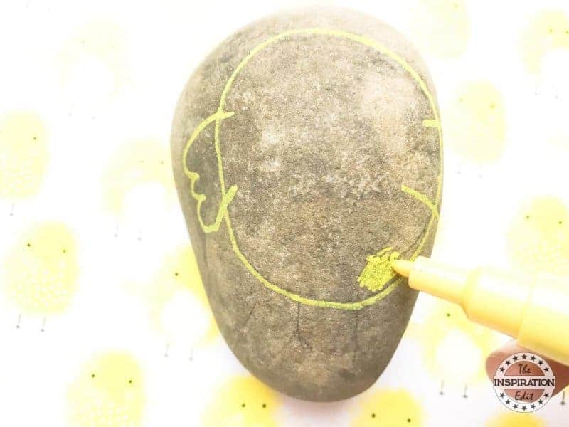 Easter Chick Rock Painting Tutorial - The Inspiration Edit
