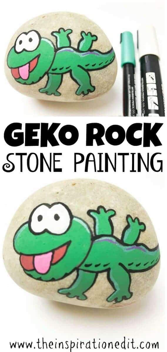 Gecko Rock Painting for Kids · The Inspiration Edit
