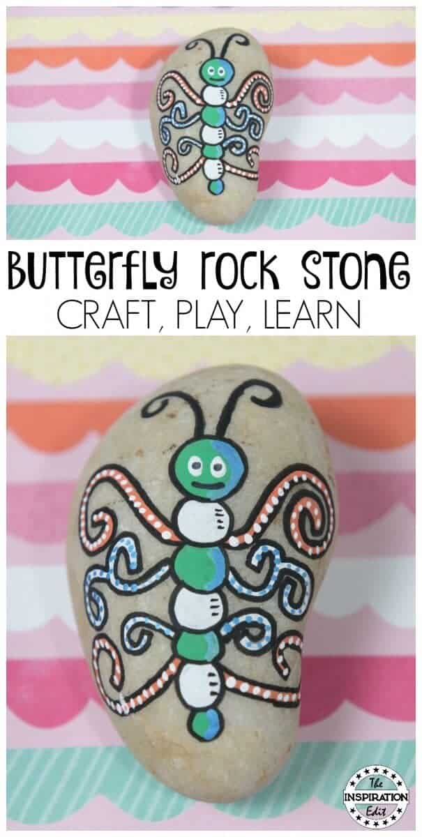Easy Butterfly Rock Painting Craft · The Inspiration Edit