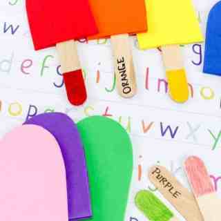 Color Matching Popsicle Stick Crafts for Kids - The Inspiration Edit