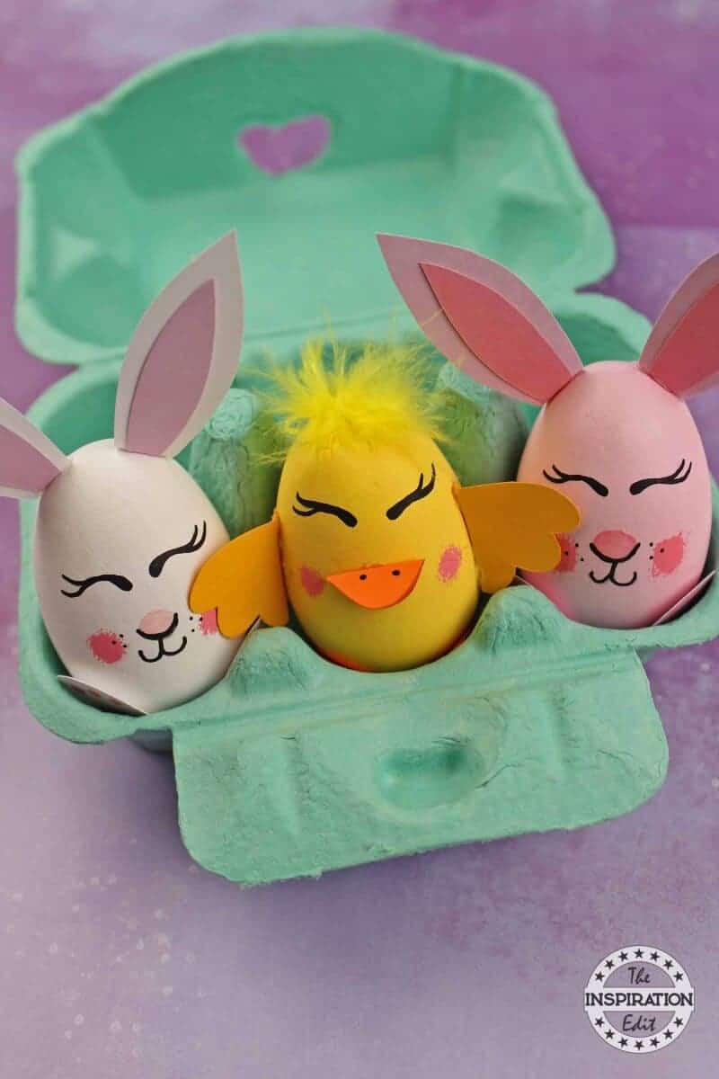 DIY Rabbit and Chick Easter Eggs · The Inspiration Edit