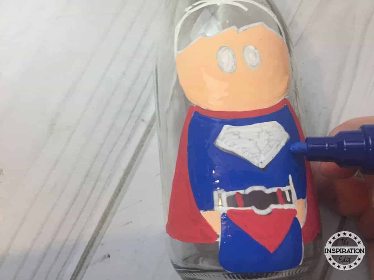 Superhero Crafts DIY Superman Pencil Holder - The Inspiration Edit
