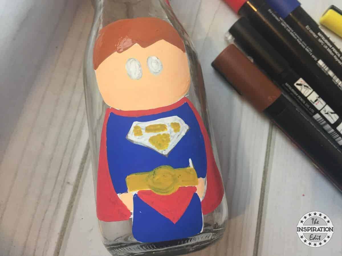 Superhero Crafts DIY Superman Pencil Holder - The Inspiration Edit