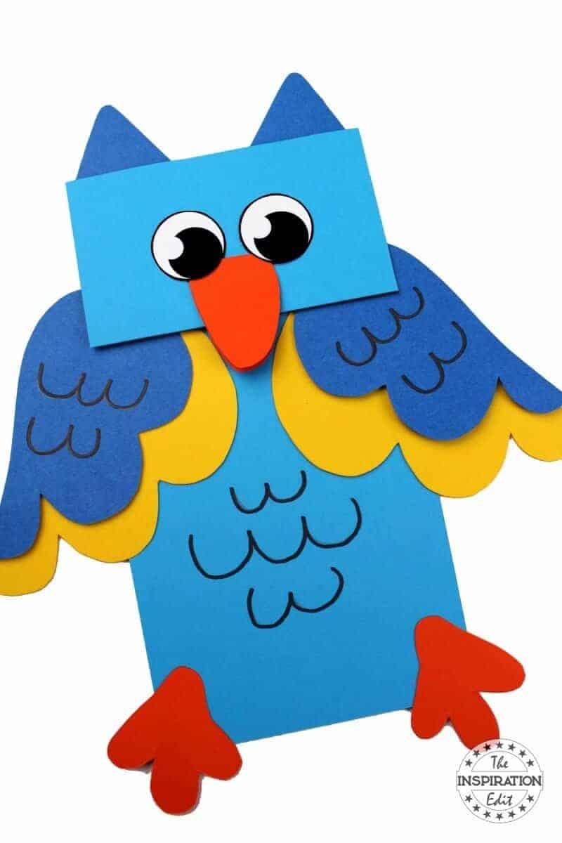 Owl Paper Bag Puppet for Kids - The Inspiration Edit