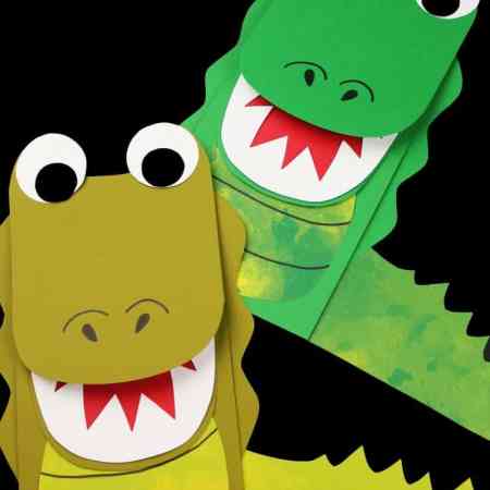 Alligator Craft and Paper Bag Puppet for Preschoolers - The Inspiration ...