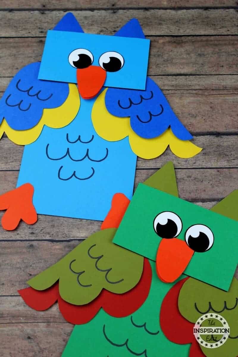 Owl Paper Bag Puppet for Kids · The Inspiration Edit