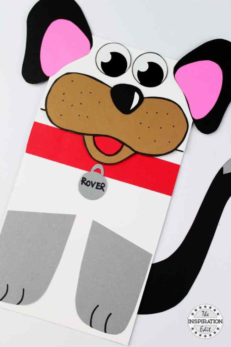 Super Cute Paper Bag Dog Puppet - The Inspiration Edit