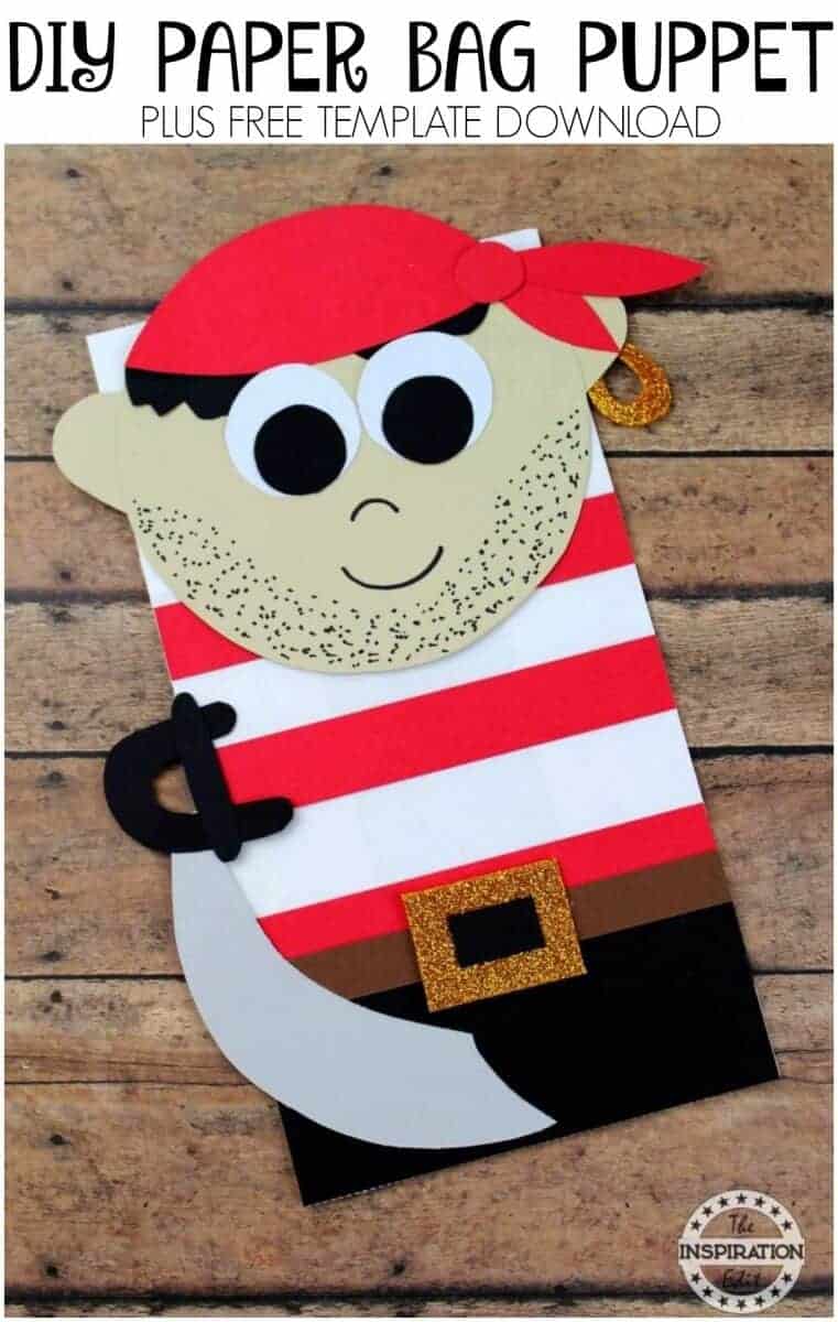 Captain Hook Paper Bag Pirate Puppet - The Inspiration Edit