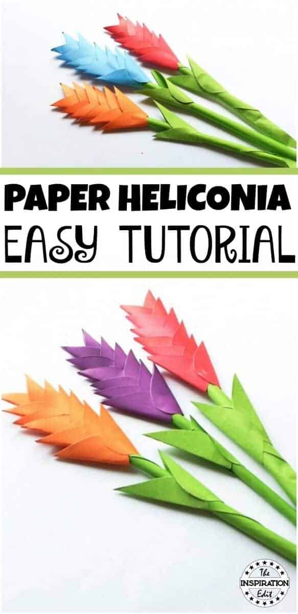 DIY Paper Heliconia Craft for Kids · The Inspiration Edit
