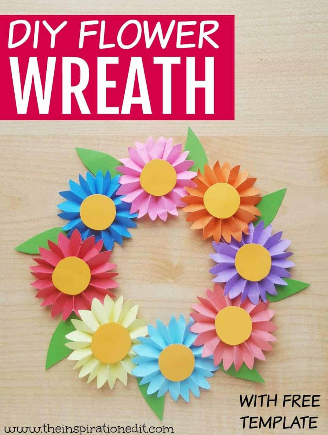 DIY Spring Flower Craft Wreath - The Inspiration Edit
