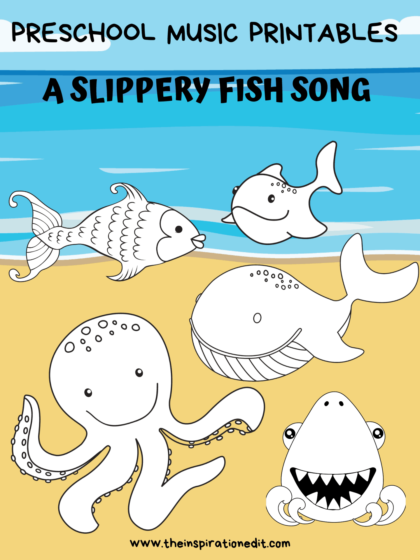 Slippery Fish Song and Fish Printables - The Inspiration Edit