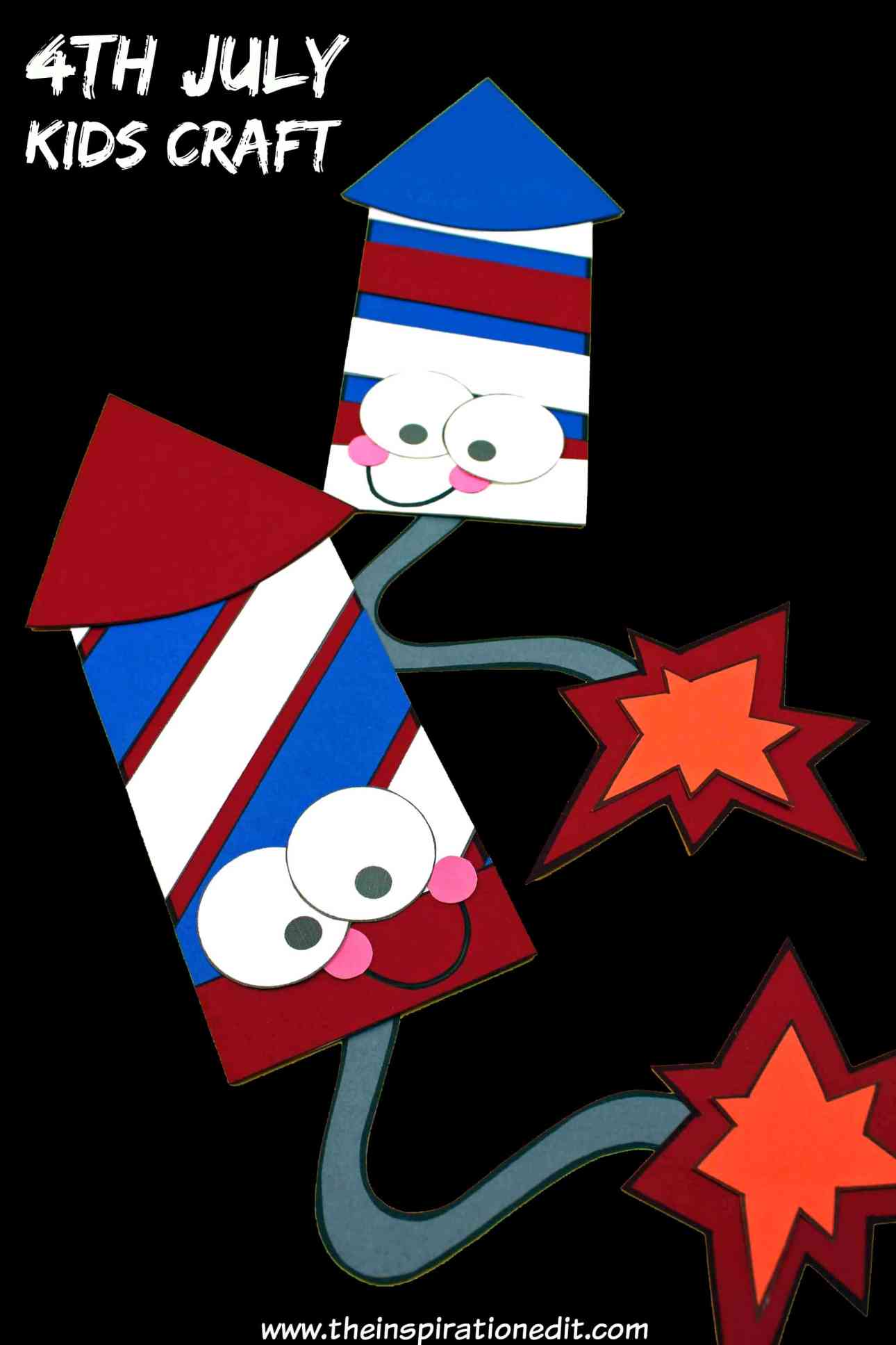 Easy Fireworks Template Craft for 4th of July - The Inspiration Edit