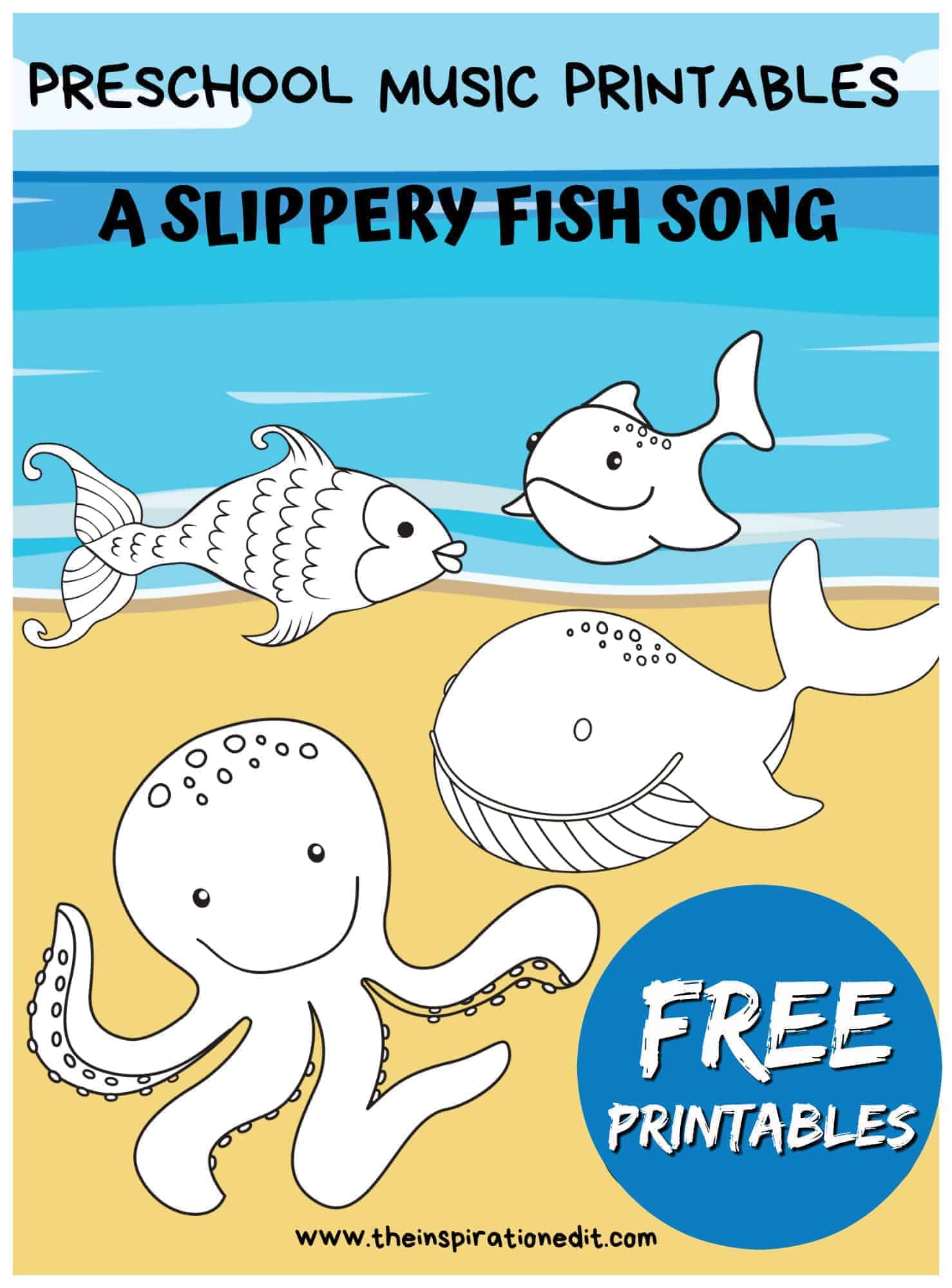 Slippery Fish Song and Fish Printables - The Inspiration Edit