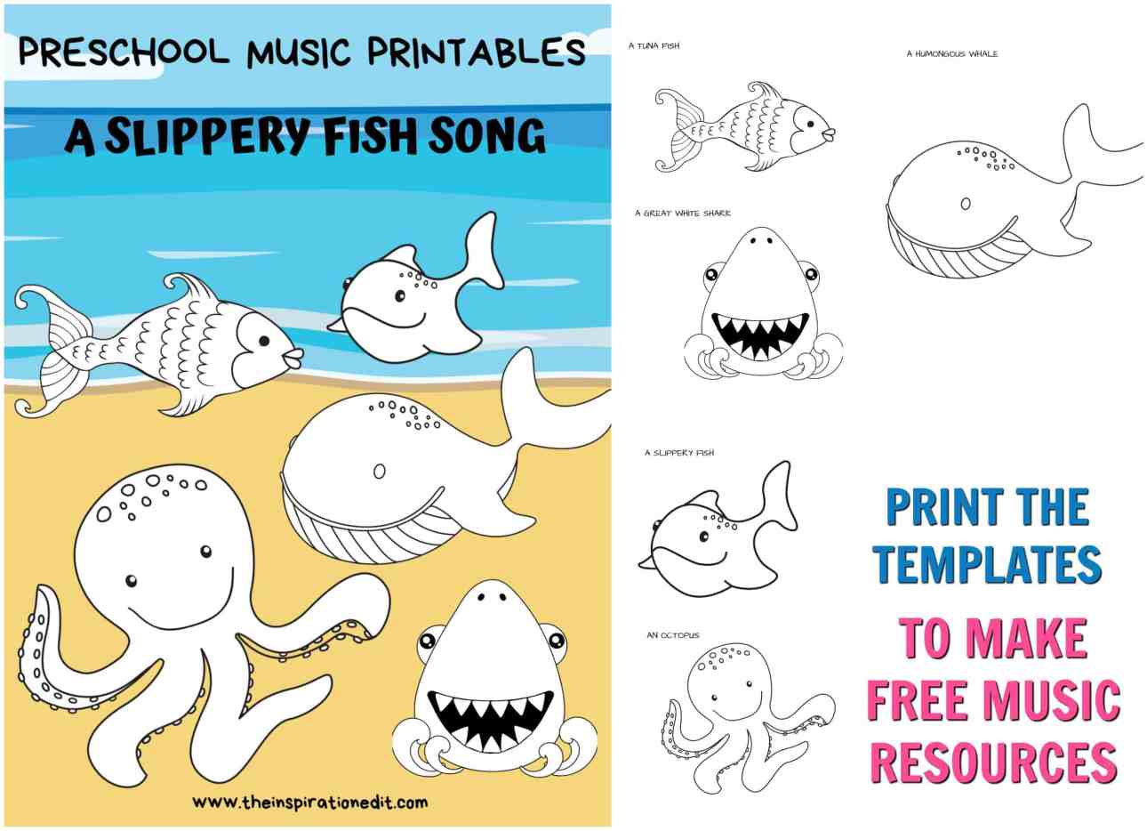 Slippery Fish Song and Fish Printables - The Inspiration Edit