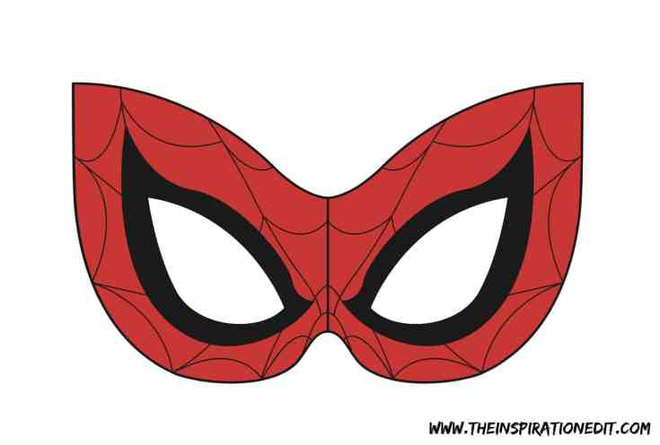 Spiderman Mask With Free Template - The Inspiration Edit