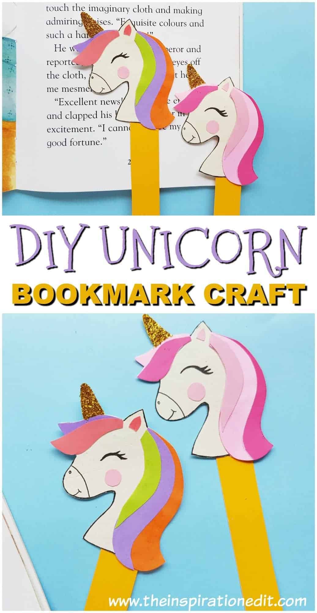 Rainbow Unicorn Bookmark Craft - The Inspiration Edit