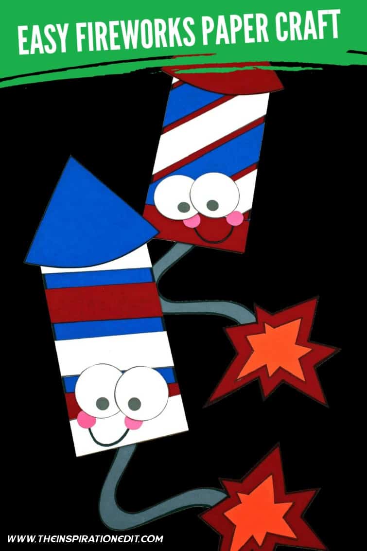 Easy Fireworks Template Craft for 4th of July - The Inspiration Edit