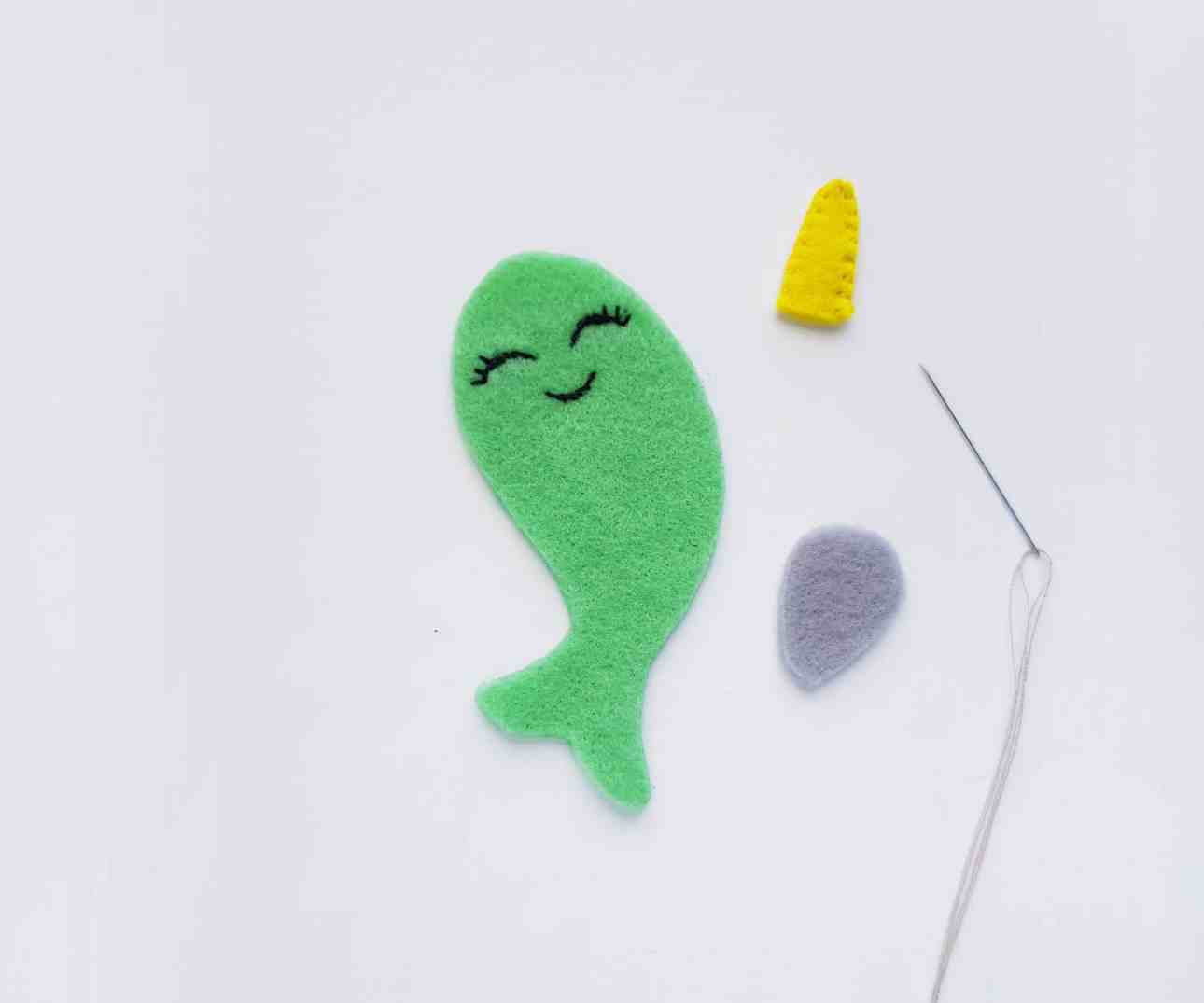 Baby Narwhal Plush Pattern for Kids to Sew - The Inspiration Edit