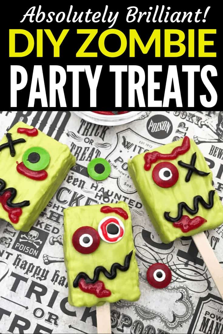 Zombie Pops! Easy Halloween Rice Krispie Treats - The Inspiration Edit
