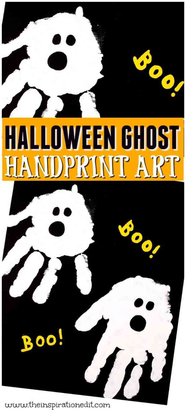 Halloween Hand Print Craft for Preschool Kids - The Inspiration Edit