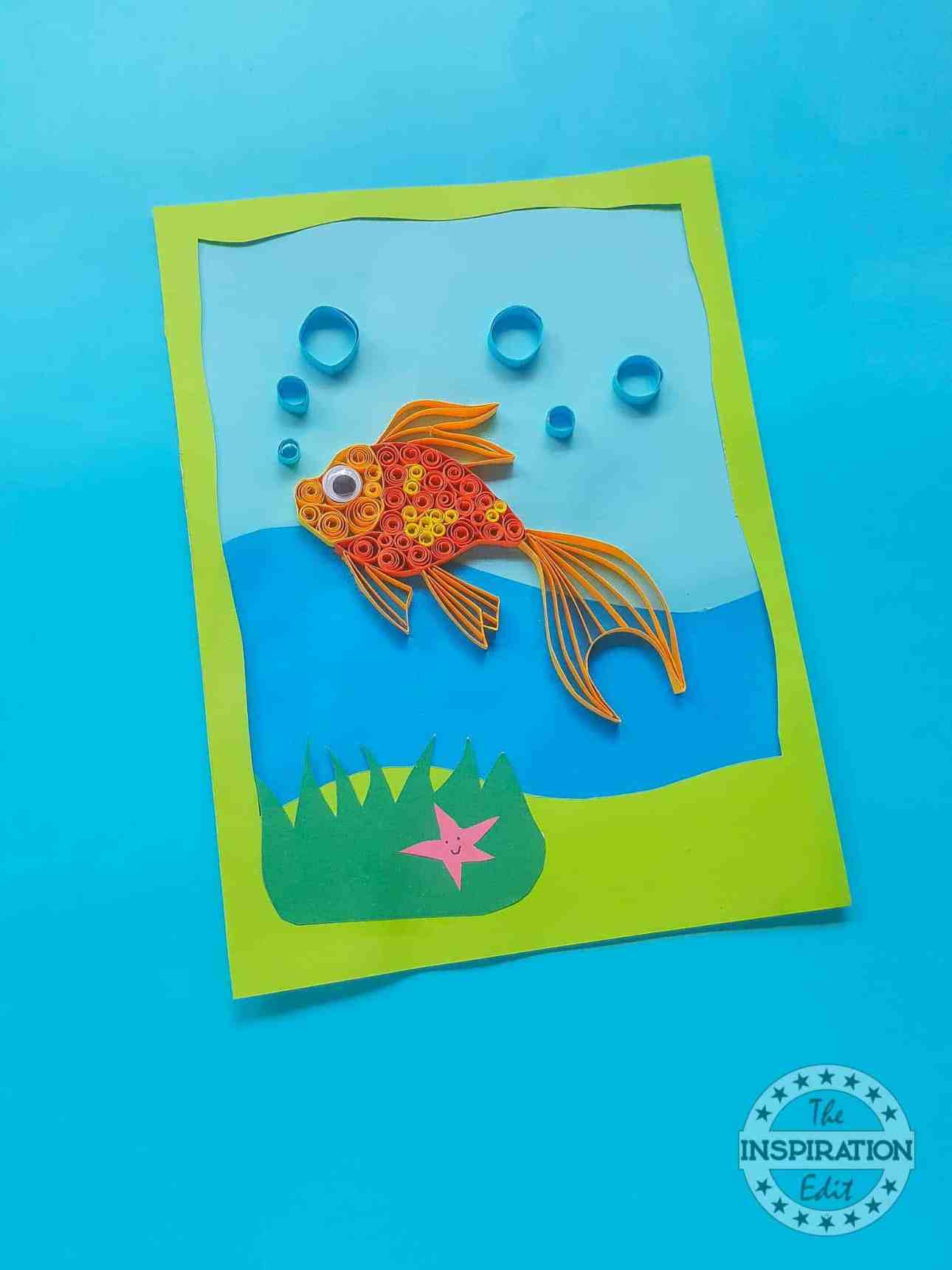 Easy Quilled Goldfish Craft Anyone Can Do - The Inspiration Edit