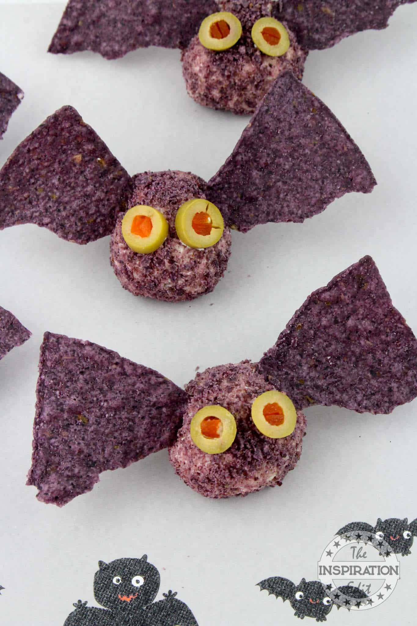 Halloween Cheese Ball Bat Bites · The Inspiration Edit
