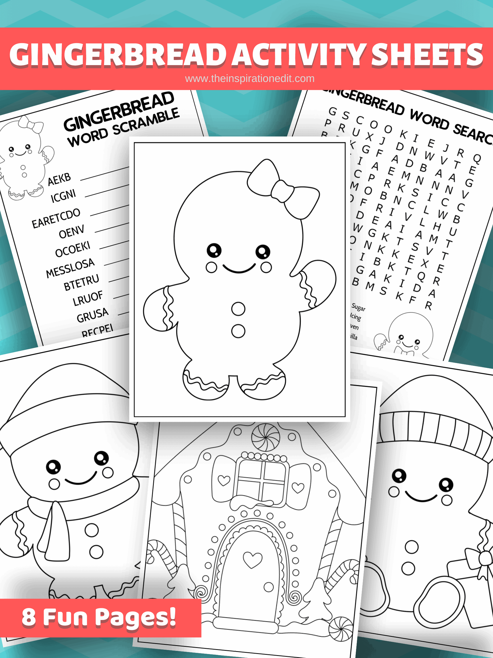 Gingerbread Man Activity Sheets - The Inspiration Edit