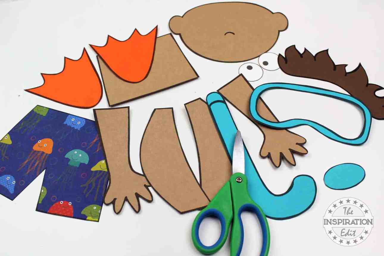 Snorkel Diver Kids Summer Printable - The Inspiration Edit