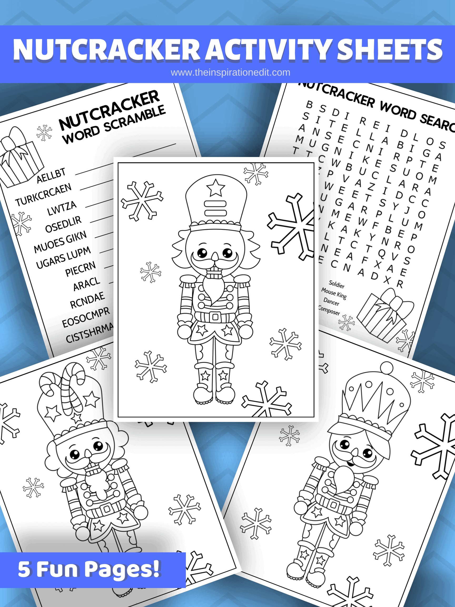 Nutcracker Activity Sheets and Crafts for Kids - The Inspiration Edit
