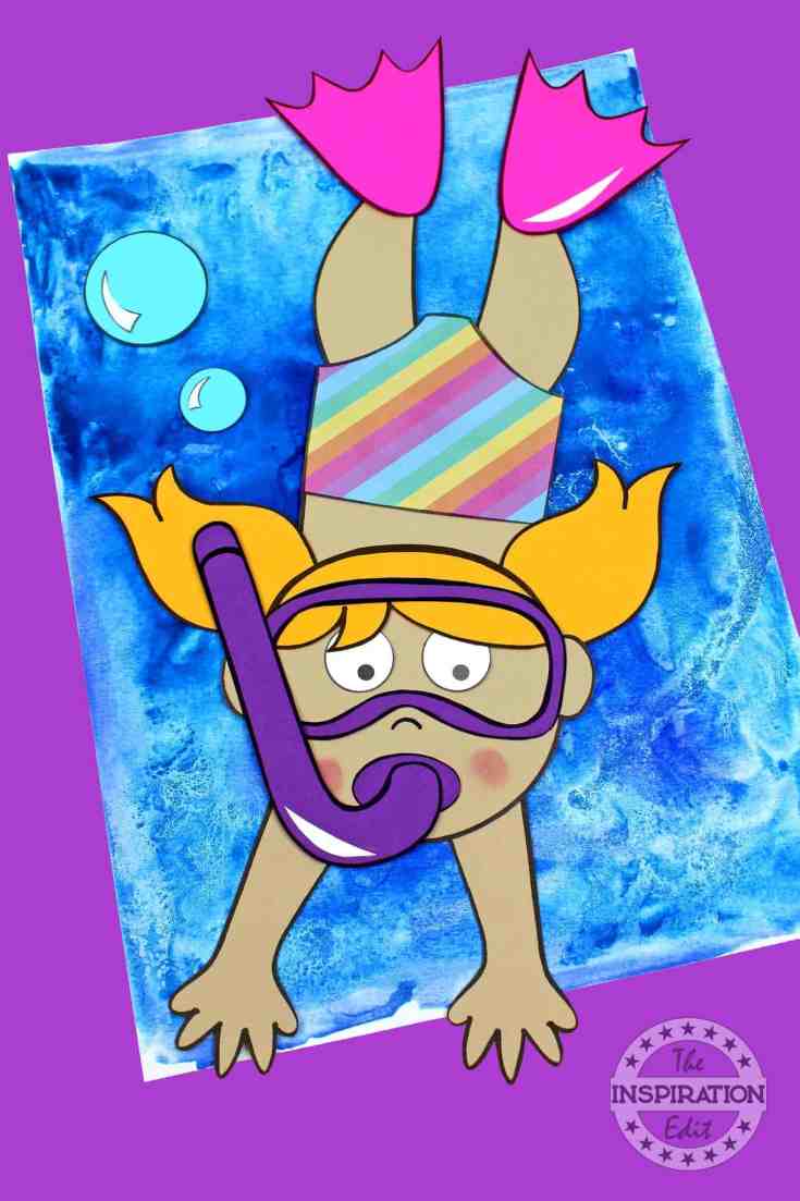 Snorkel Diver Kids Summer Printable - The Inspiration Edit