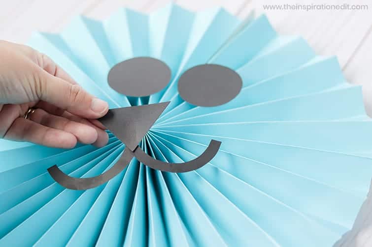 Cat Head Paper Fan Craft for Your Cat Party - The Inspiration Edit