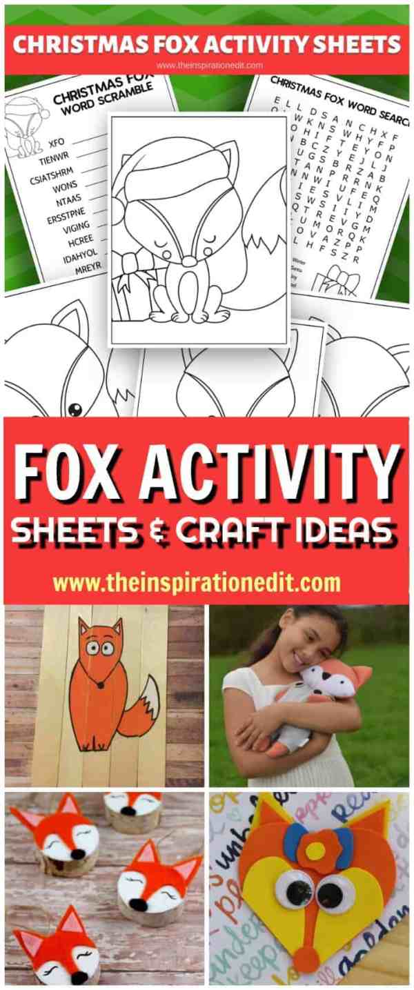 Christmas Winter Fox Activity Sheets and Craft Ideas - The Inspiration Edit