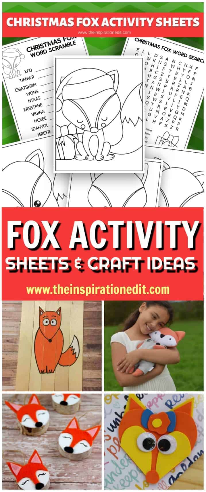Christmas Winter Fox Activity Sheets and Craft Ideas - The Inspiration Edit