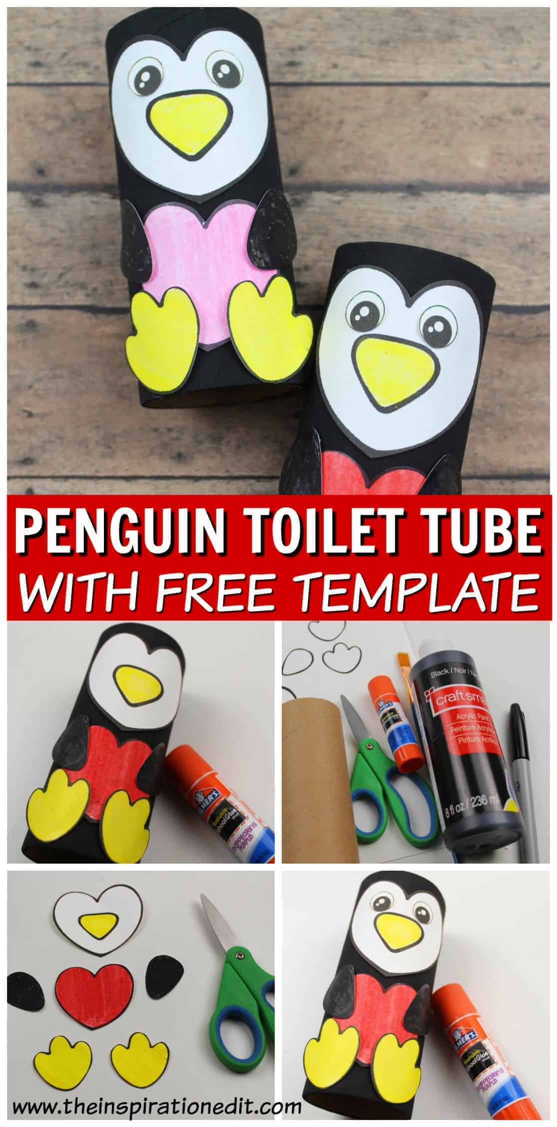 Toilet Tube Preschool Penguin Craft - The Inspiration Edit