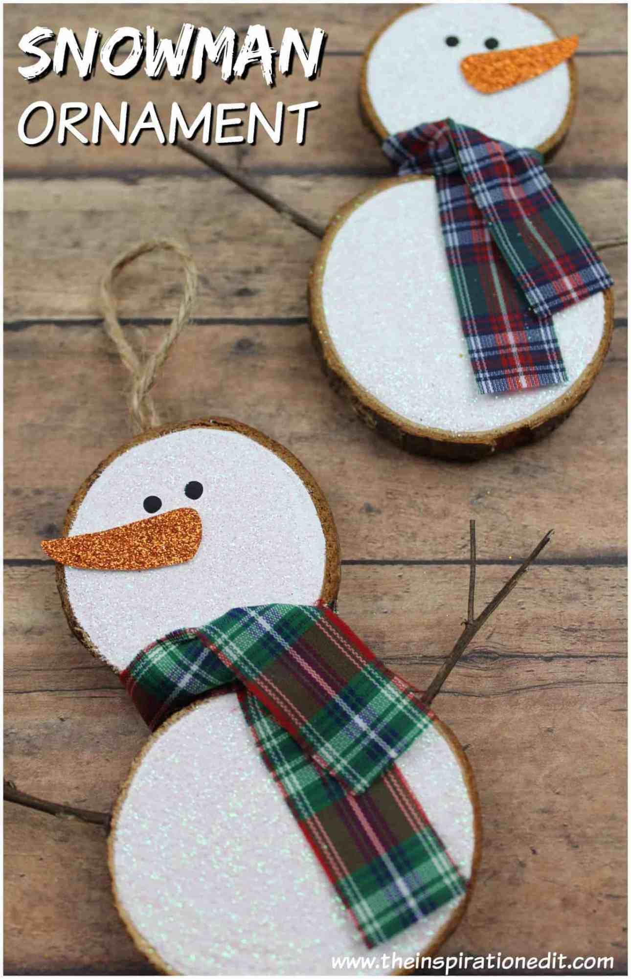 Easy Rustic Snowman Ornament - The Inspiration Edit