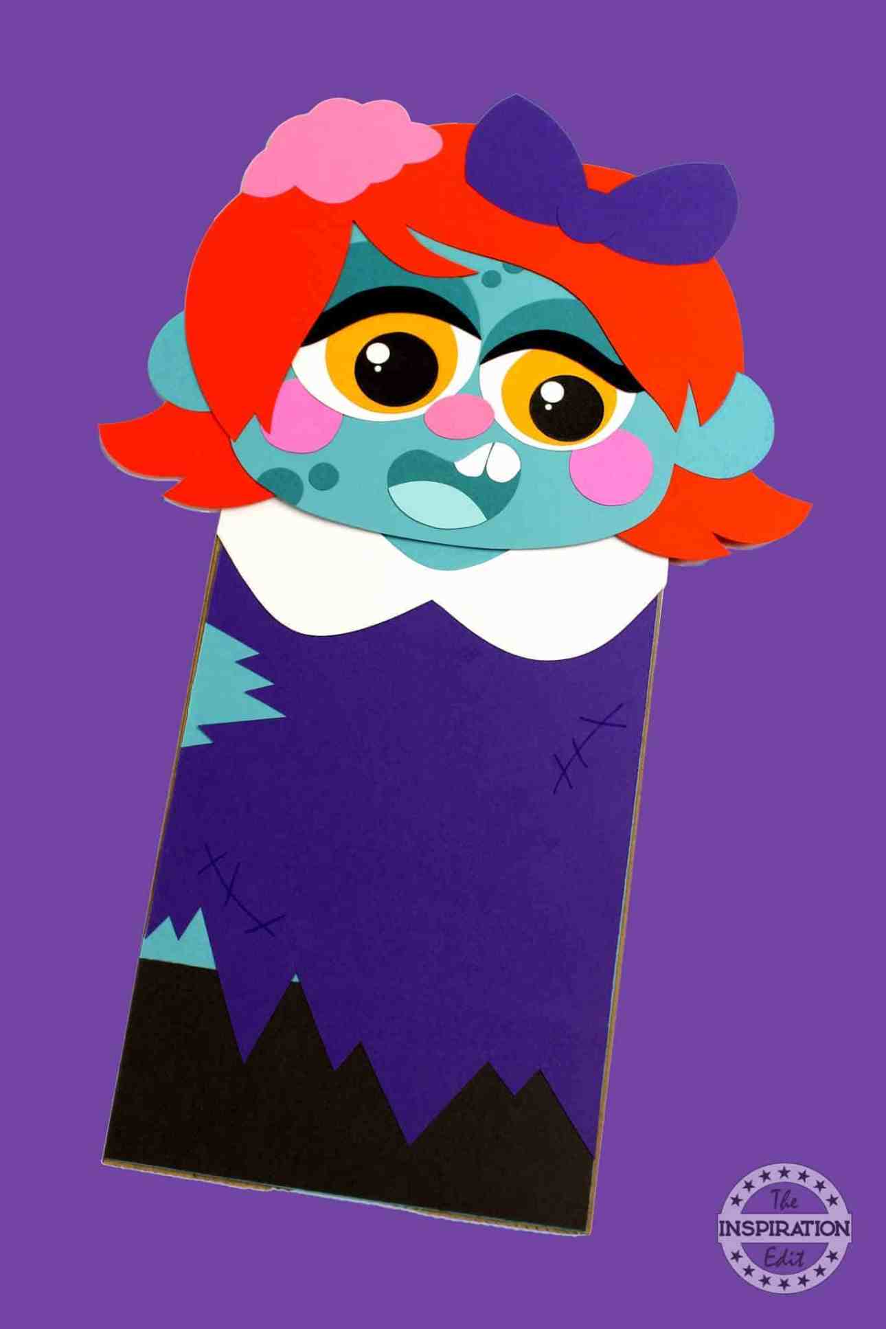 Female Zombie Puppet for Kids to Make · The Inspiration Edit