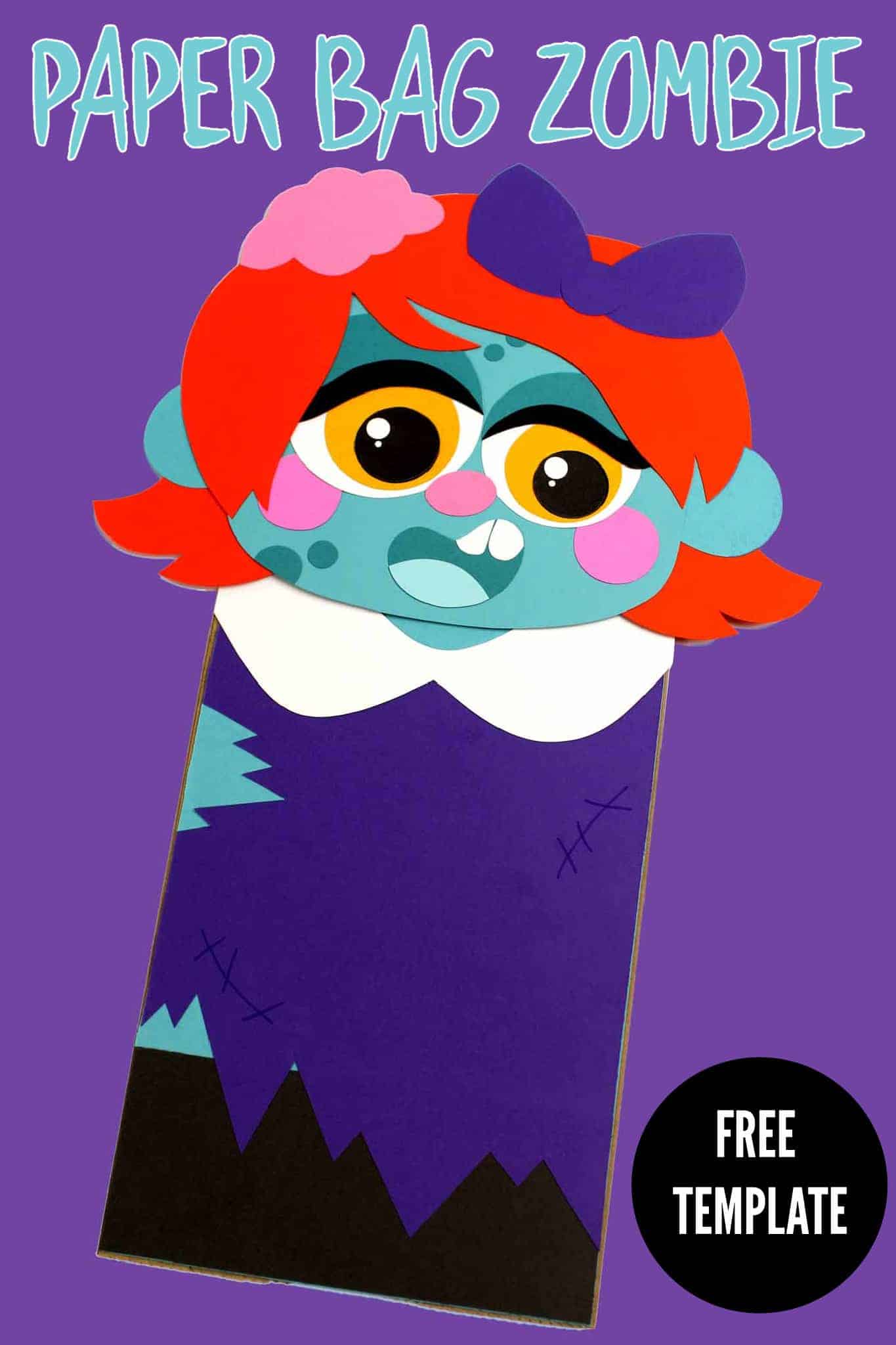 Female Zombie Puppet for Kids to Make - The Inspiration Edit