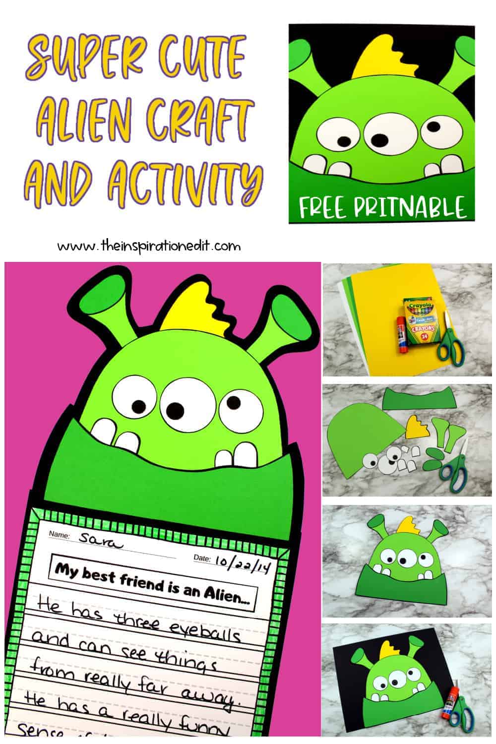 Super Cute Alien Craft for Kids - The Inspiration Edit