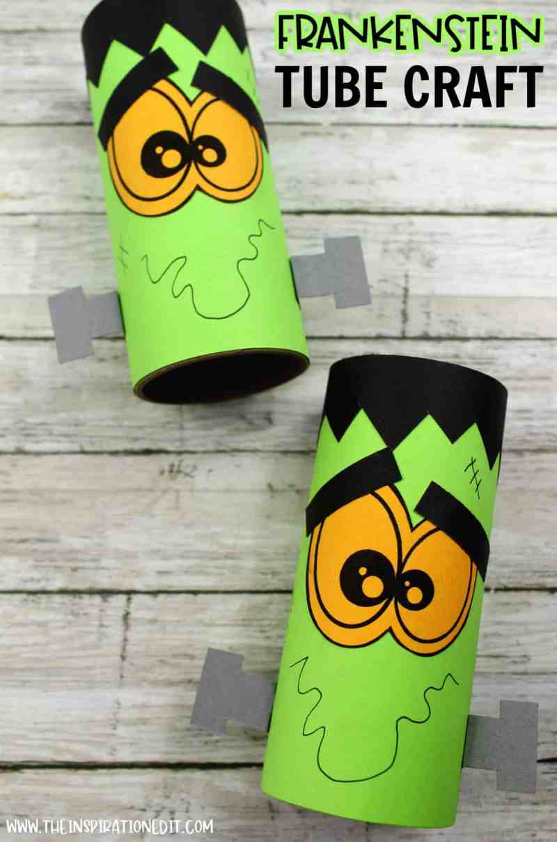 Easy Paper Roll Frankenstein Decor and Craft Idea - The Inspiration Edit
